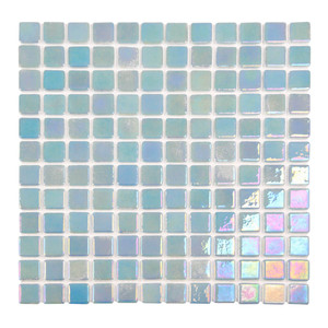 Sea Pearl Opal White Iridescent 1x1 Pool Tile