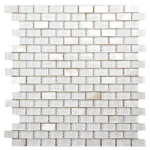 Agata Shell Mix Grey Mosaic Glass Tile