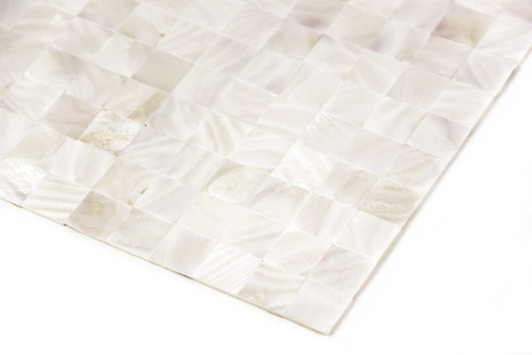 South Seas Super White Square Seamless Pearl Shell Tile