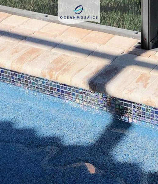 Beachwalk Multi Color Iridescent 1x1 Pool Tile
