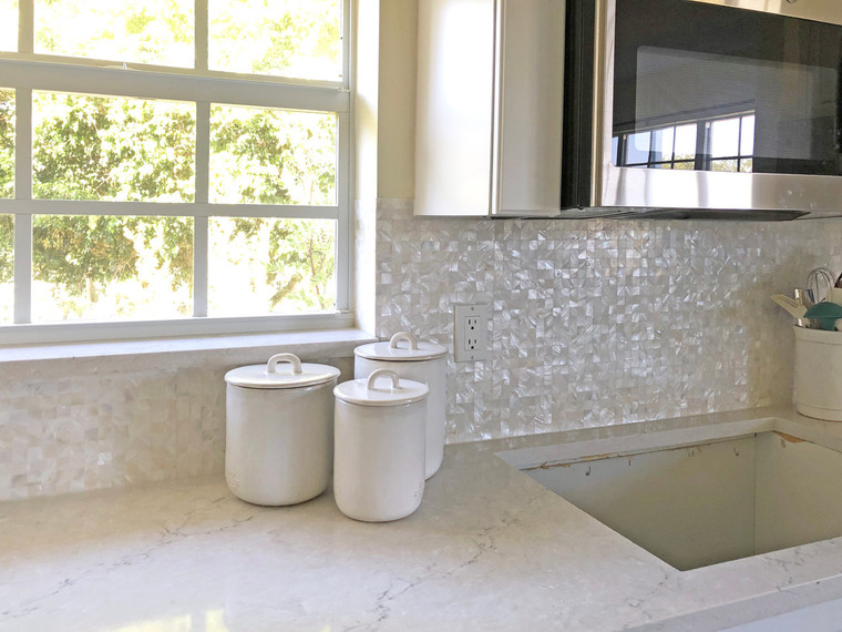 South Seas Super White Square Seamless Pearl Shell Tile