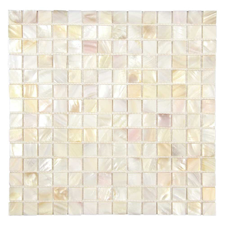 South Seas Natural White Square Pearl Shell Tile