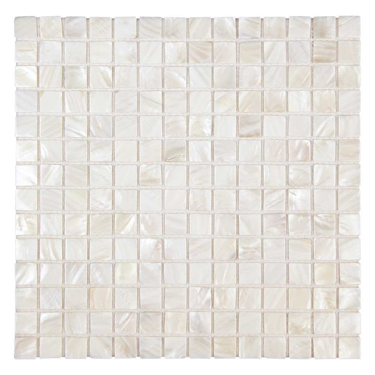 South Seas Super White Square Pearl Shell Tile