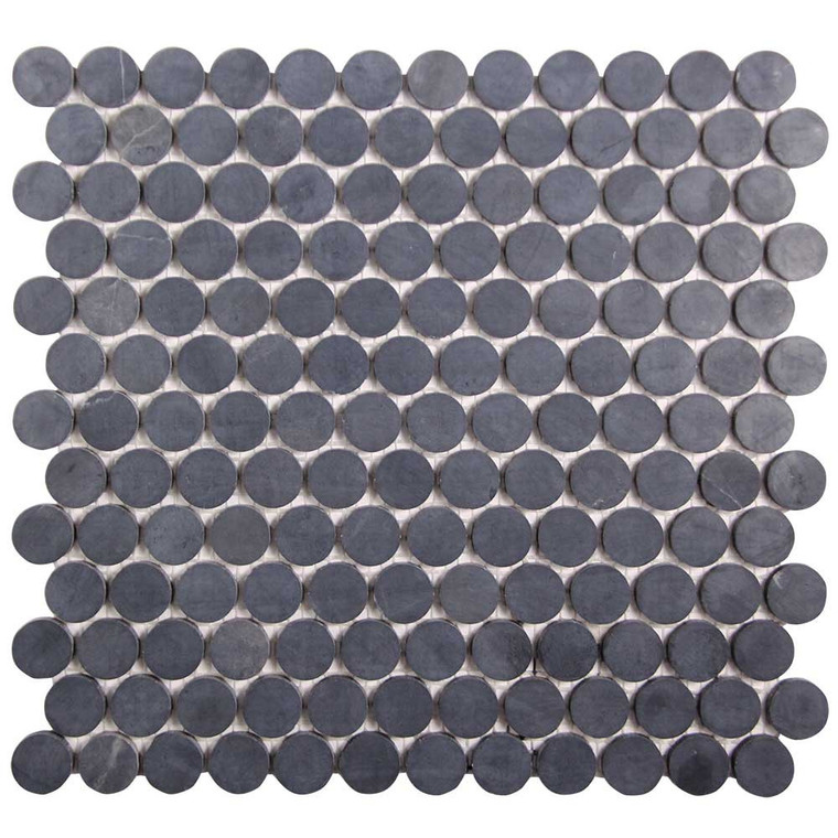 Lana Marquina 1" Penny Round Marble Tile