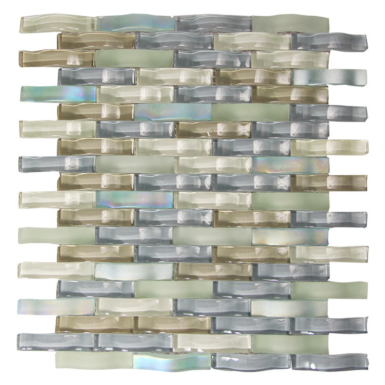 Spring Melt - Ripple Wavy Mosaic Glass Tile