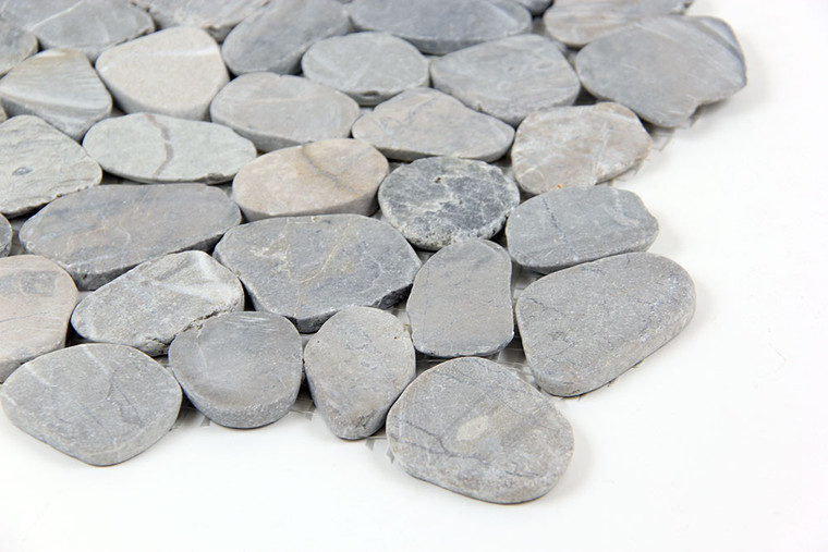 Dunes Grey Pebble Stone Sliced Tile