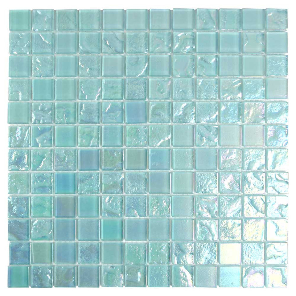 Beachwalk Turquoise Iridescent 1x1 Pool Tile