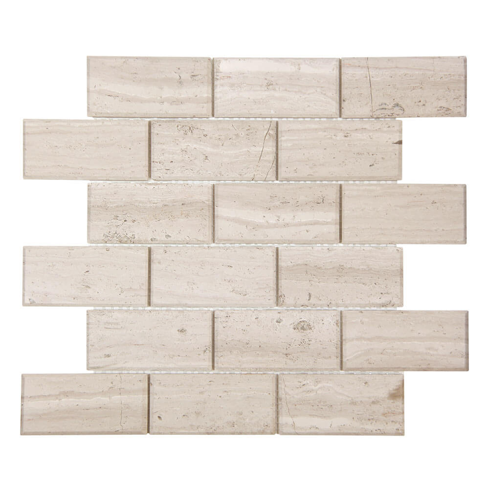 Tumbled Marble Subway Tile Backsplash New Trends In Kitchen Backsplash