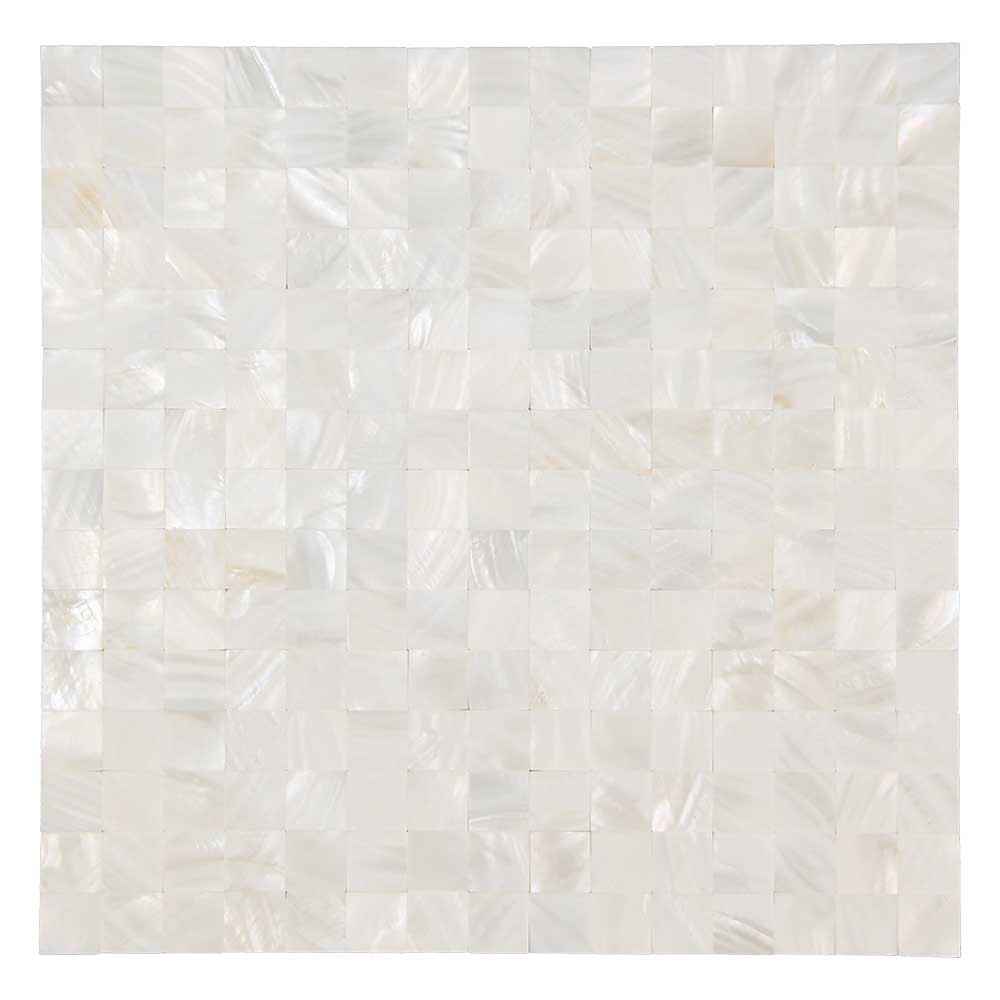 South Seas Super White Square Seamless Pearl Shell Tile