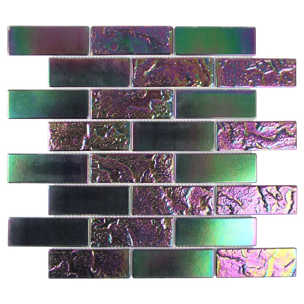 Beachwalk Multi Color Iridescent Brick Pool Tile