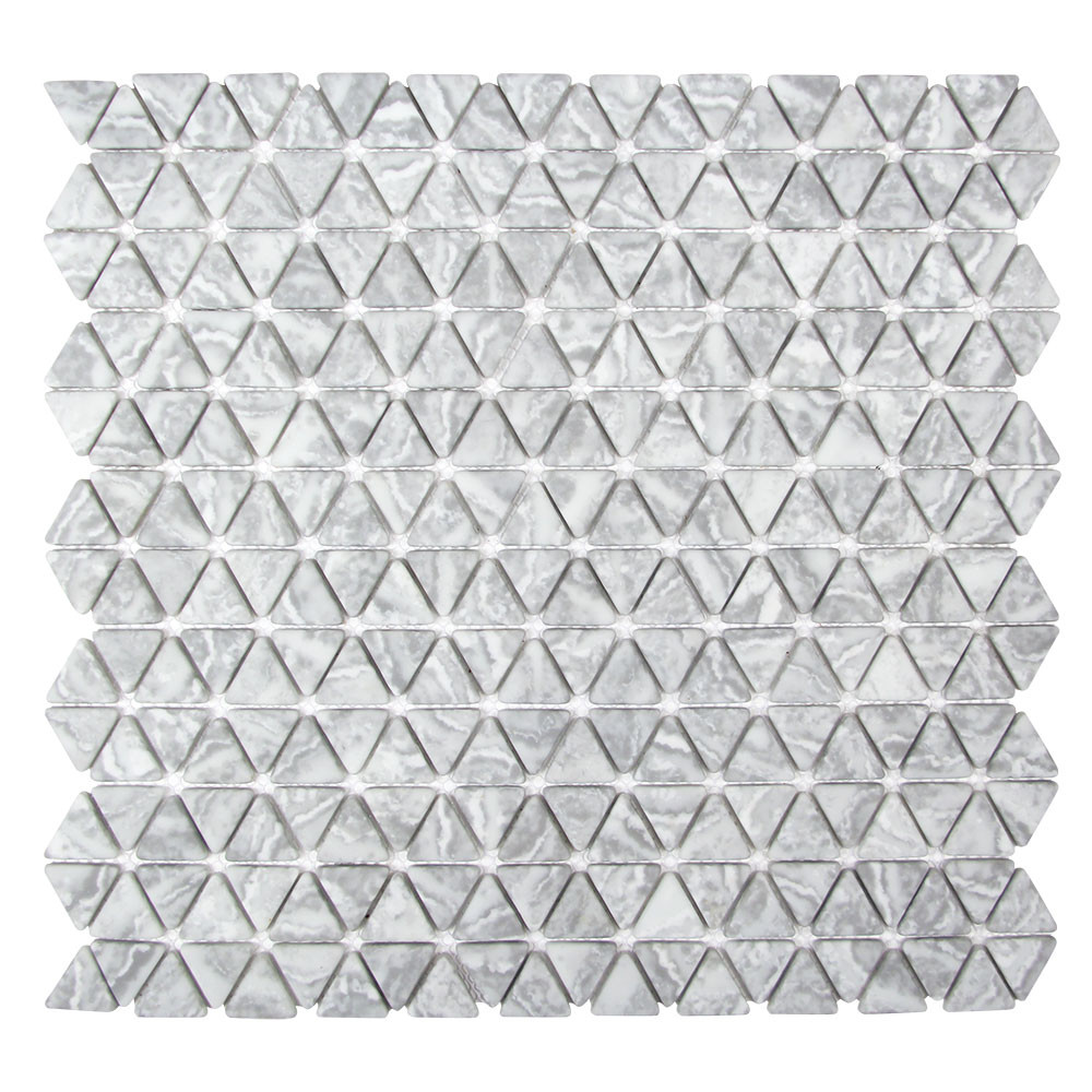 Triangle Natural Grigio Recycled Glass Tile
