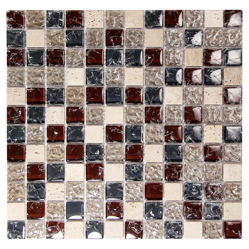 Electra GMC 1 Burgundy Mosaic Glass Tile