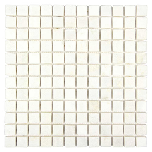 Ria White Square Stone Tile