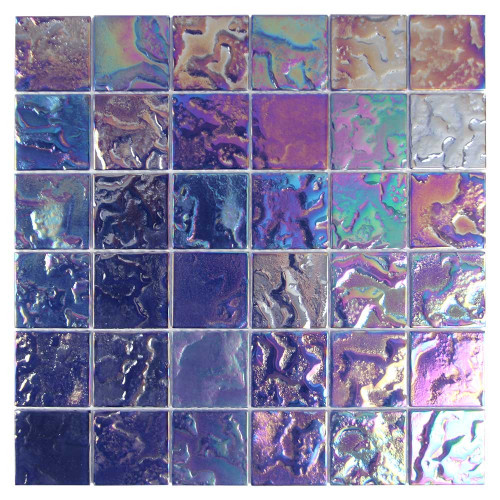 Beachwalk Multi Color Iridescent 2x2 Pool Tile