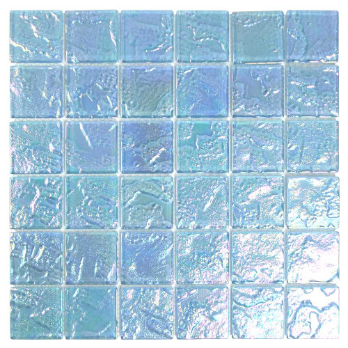 Beachwalk Sky Blue Iridescent 1x1 Pool Tile
