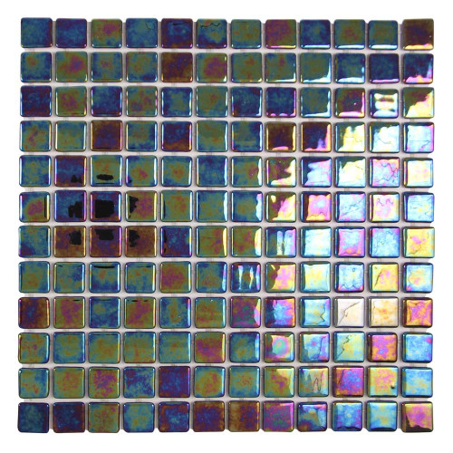 Sea Pearl Midnight Multi Iridescent 1x1 Pool Tile