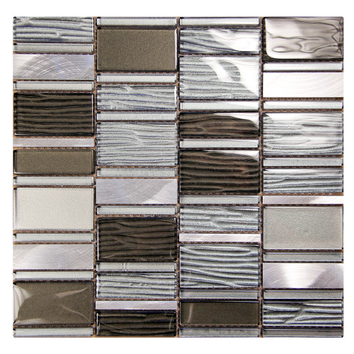Loft Grey Mosaic Glass Tile