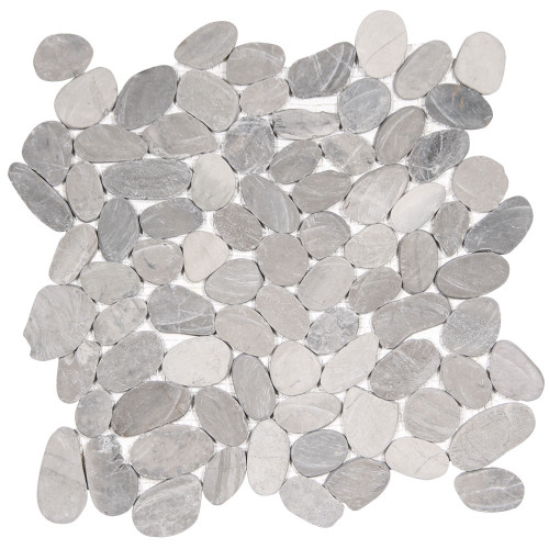 Dunes Grey Pebble Stone Sliced Tile