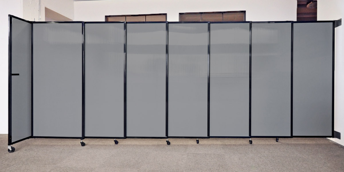 The StraightWall Wall-Mounted Sliding Partition | Versare Solutions, LLC