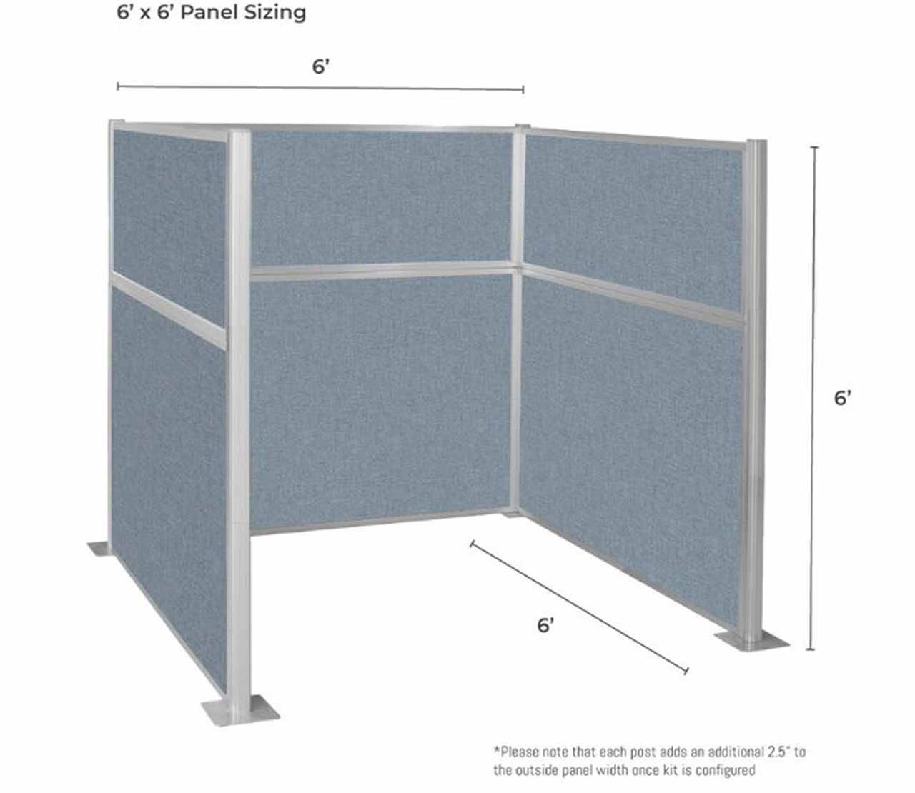 Portable Partition Wall Hush Panel Kit Single Cube (U Shape) | Versare ...