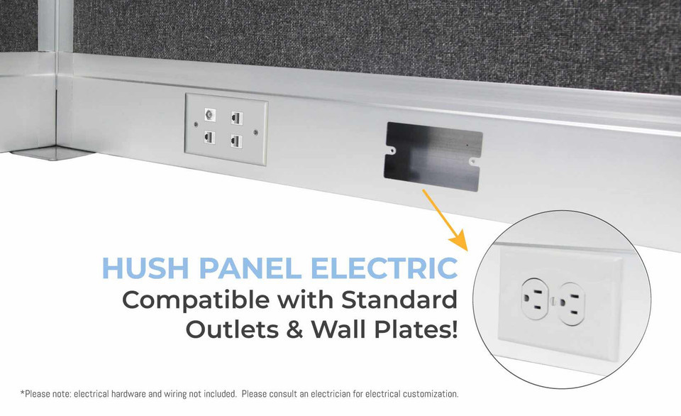 Acoustic Portable Office Partitions Hush Panel Kit Double Cube (H or W ...