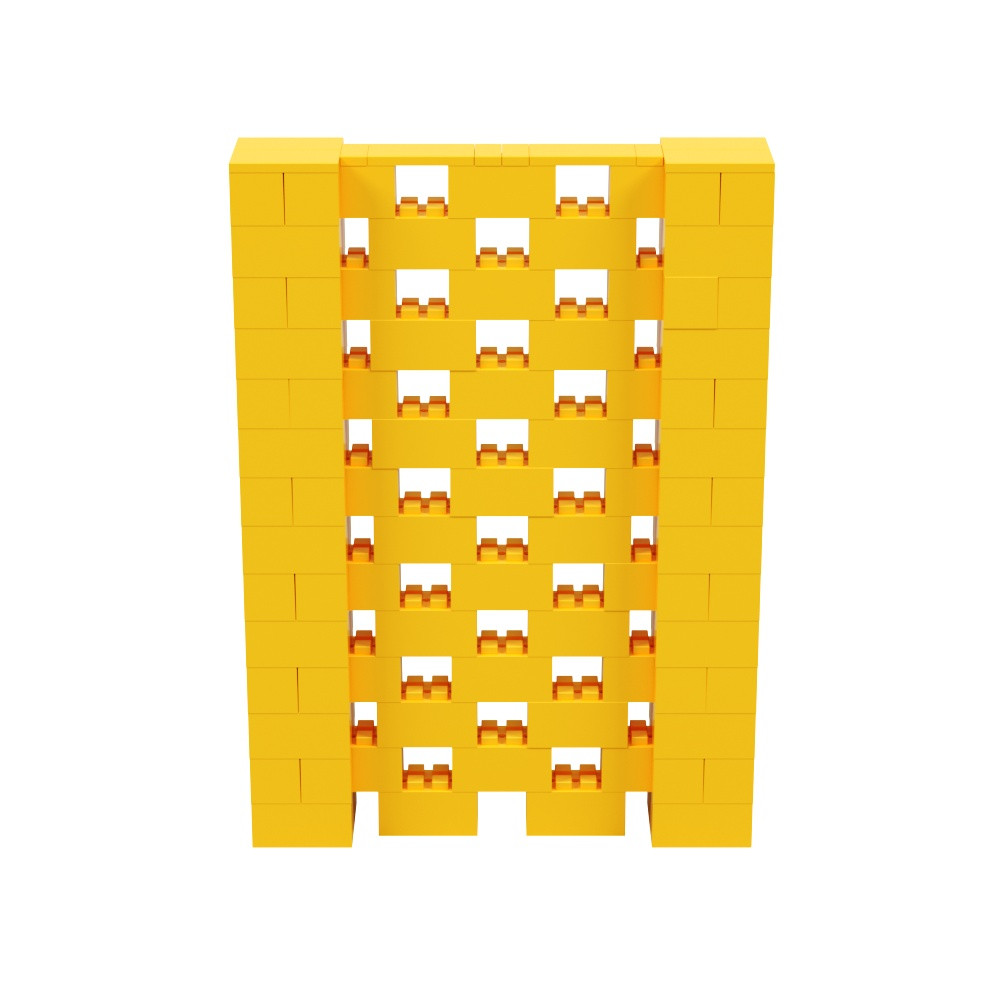 5' x 7' Yellow Open Stagger Block Wall Kit
