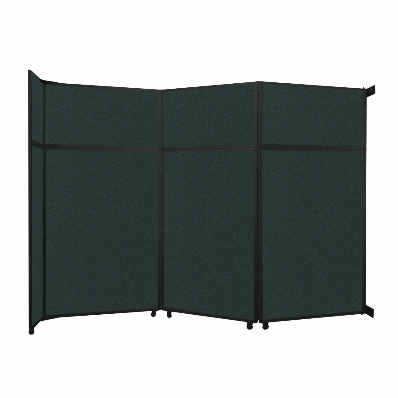 Operable Wall Folding Room Divider 11'9" x 8'5-1/4" Forest Green Fabric ...