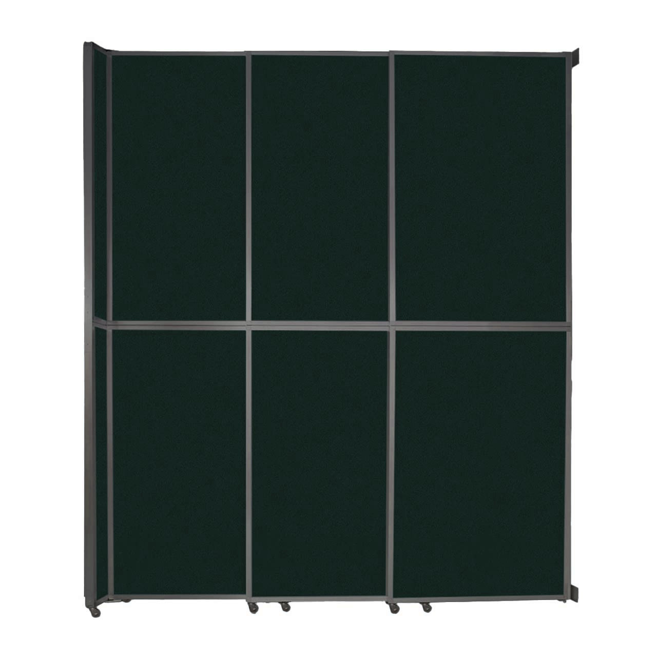 Operable Wall Sliding Room Divider 9'9" x 12'3" Forest Green Fabric ...