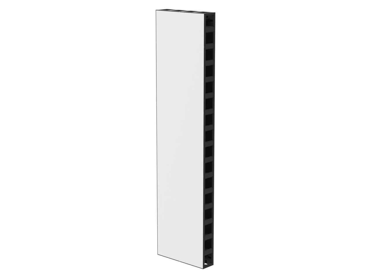 EverPanel 4' x 1' Panel White FRP, Black Frame
