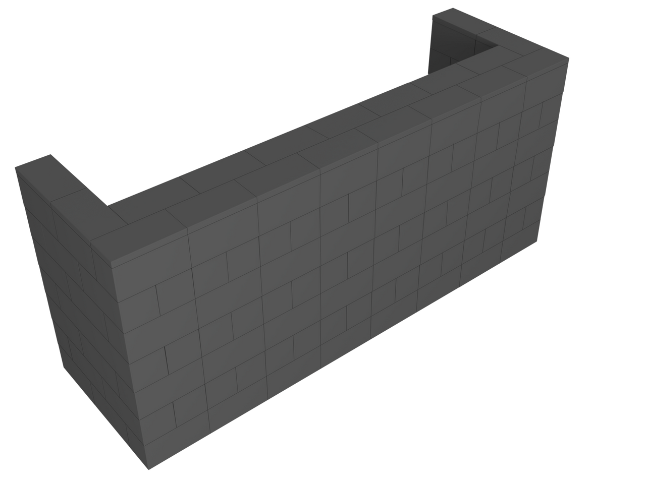 EverBlock Bar & Counter Kit - 8' Classic Bar - Dark Gray