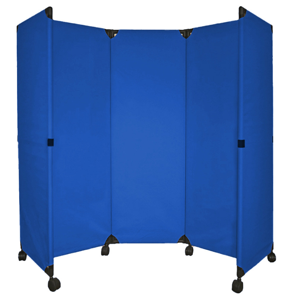 MP10 Economical Portable Accordion Partition 6' x 6' Blue Canvas