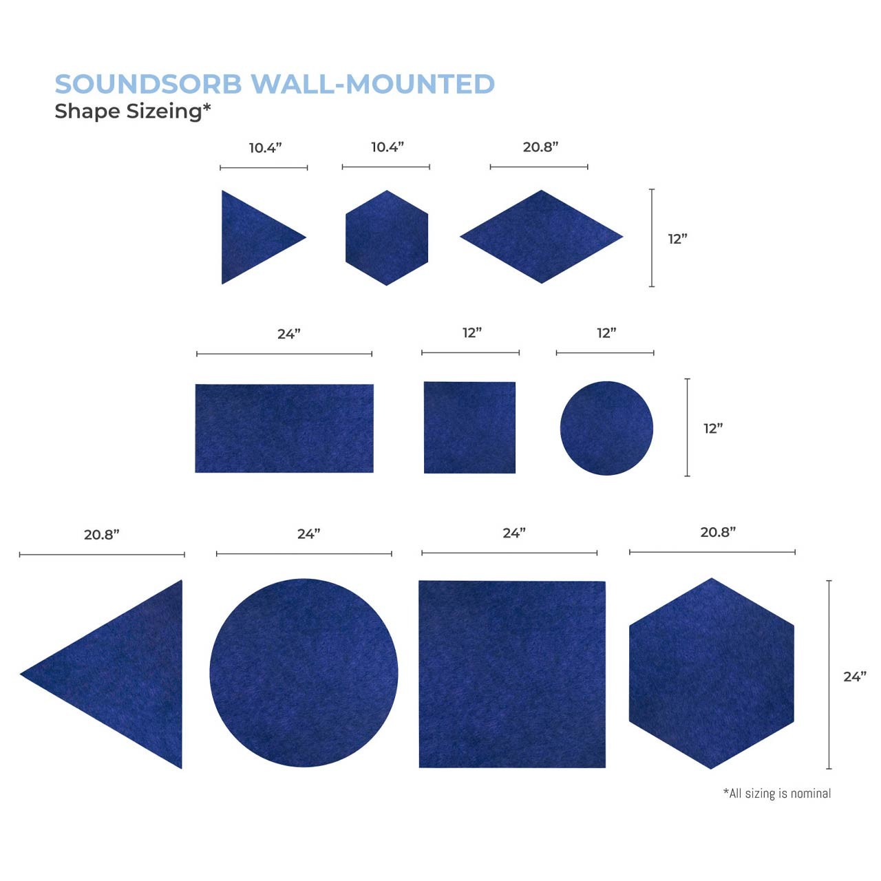 Square SoundSorb™ | Wall-Mounted Acoustic Squares