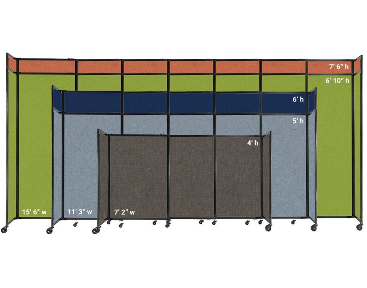 The StraightWall Sliding Portable Partition | Versare Solutions, LLC