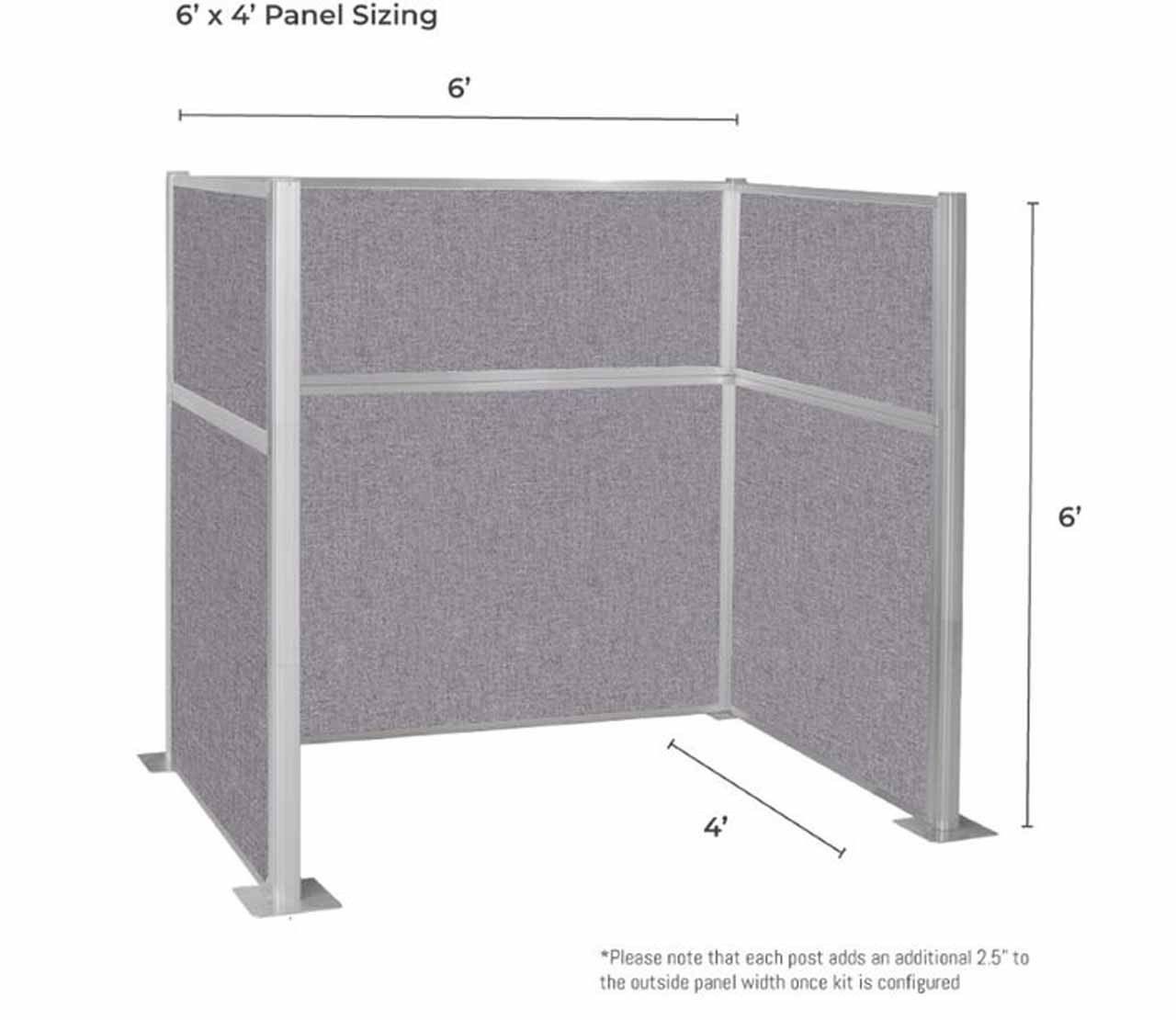 Portable Partition Wall Hush Panel Kit Single Cube (U Shape) | Versare ...