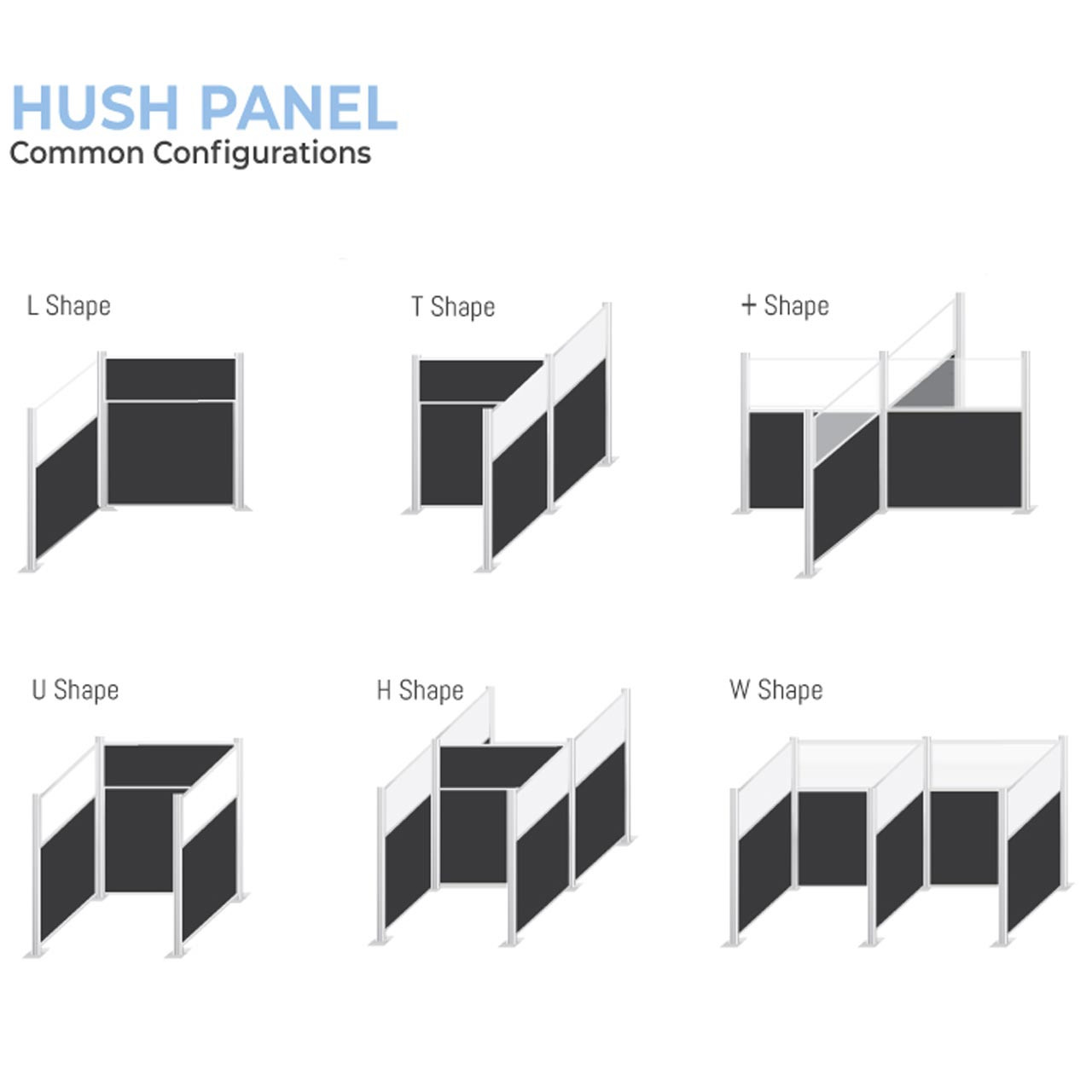 Hush Panel™ | Configurable Acoustic Cubicle Partition