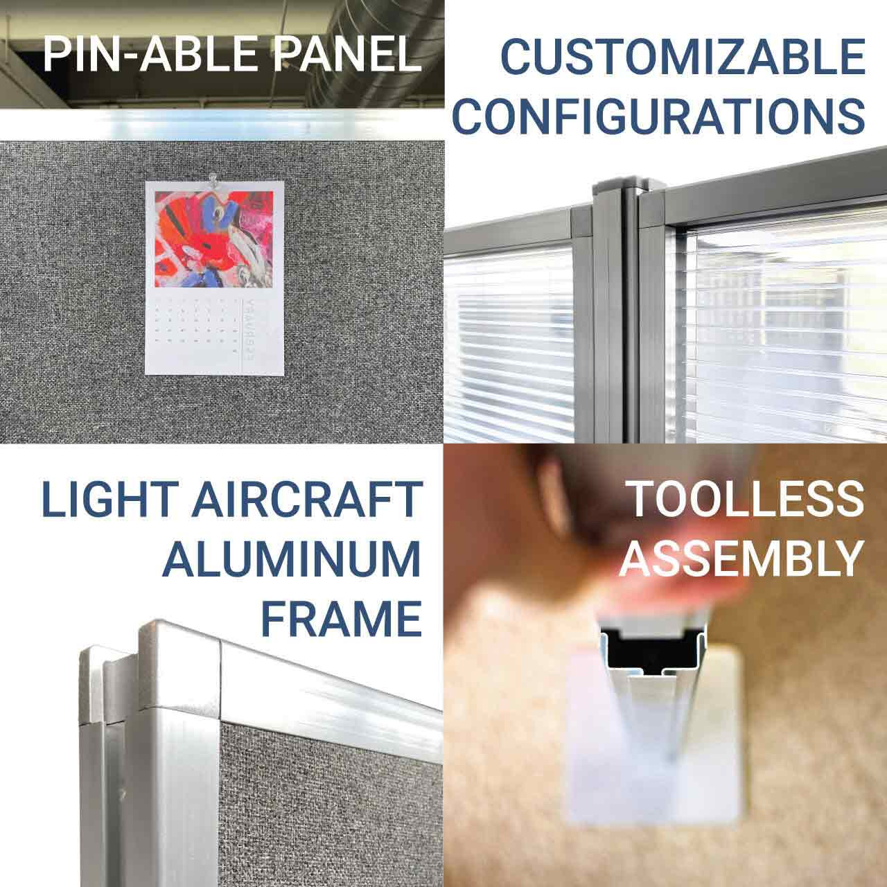 Hush Panel™ | Configurable Acoustic Cubicle Partition