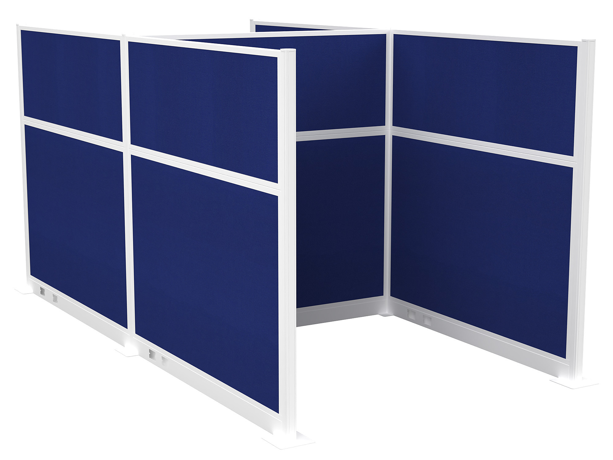 Portable Acoustic Cubicle Partition Kit, H or W Shape | Hush Panel