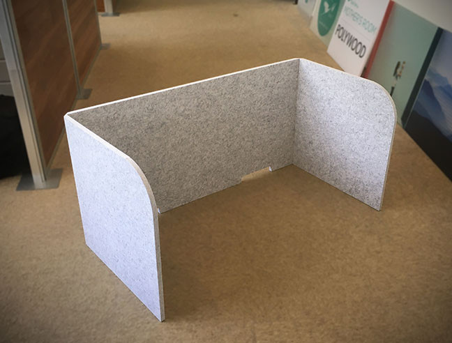 SoundSorb™ U-Shaped Desktop Privacy Panels | Versare Solutions, LLC