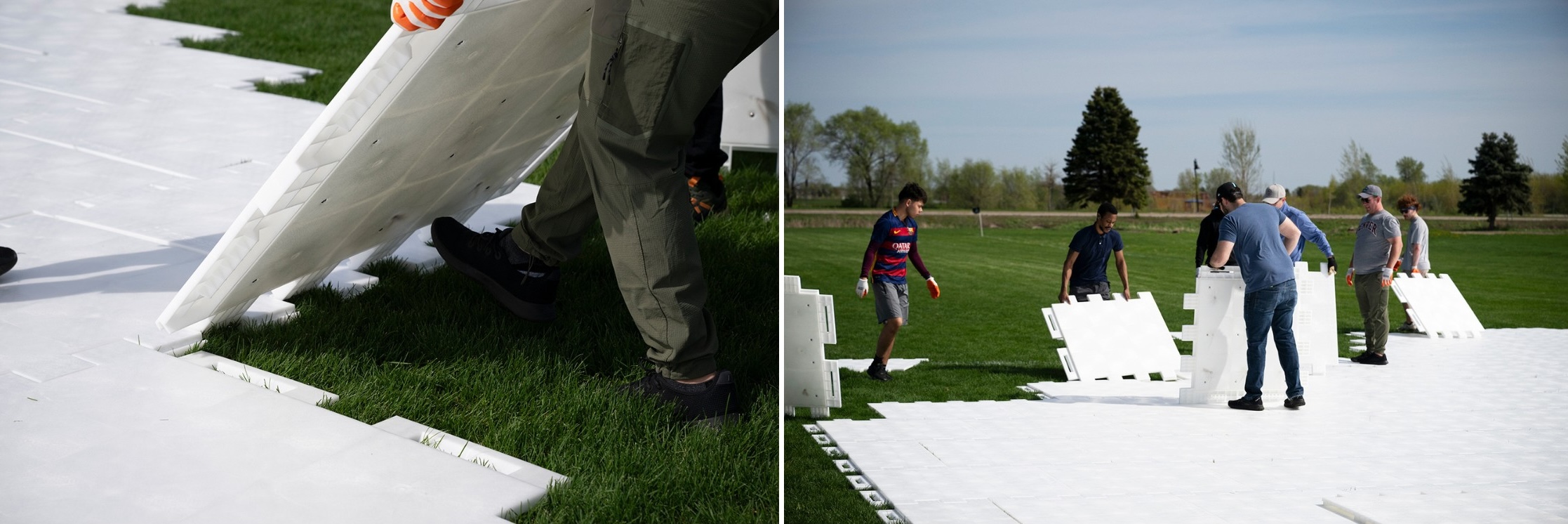Durability Demo of EverBase 4 Modular Flooring on a Soccer Field ...