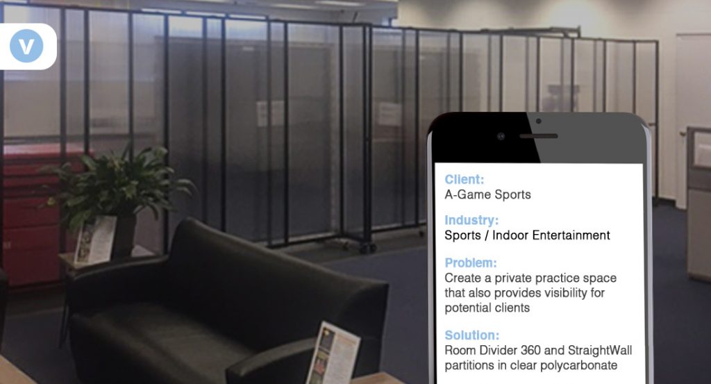Clear Room Dividers Create Sports Center Privacy - Versare Solutions LLC