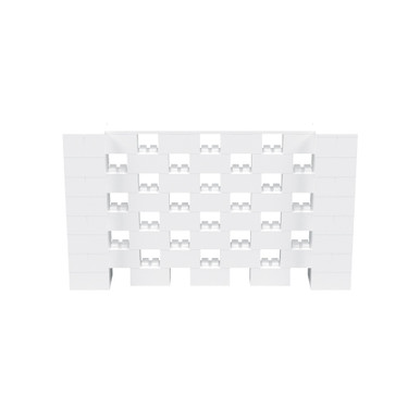 7' x 4' White Open Stagger Block Wall Kit