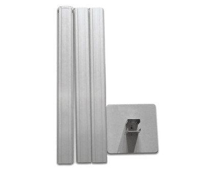 Hush Panel Configurable Cubicle Parition (Post Only) 2.5" x 6' Silver ...