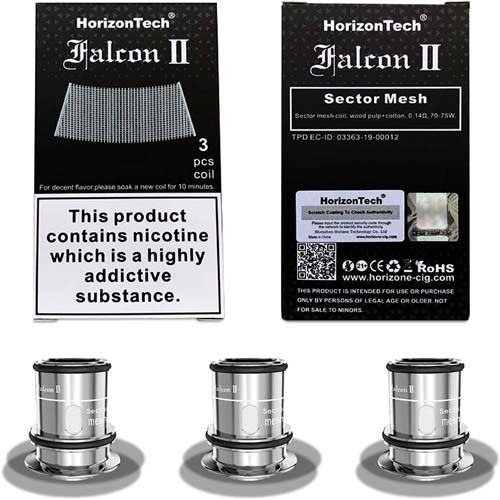 Horizontech Falcon II Sector Mesh Replacement Coils *Pack of 3* - Mid ...