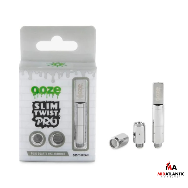 Ooze Slim Twist Pro 510 Dual Quartz Atomizer