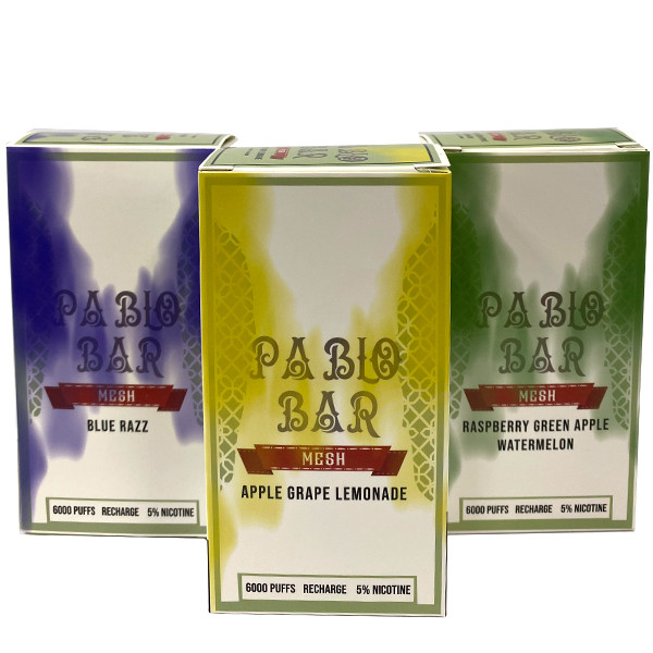 Pablo Bar 6000 Puffs 50mg RECHARGEABLE 15mL Disposable - Mid Atlantic ...
