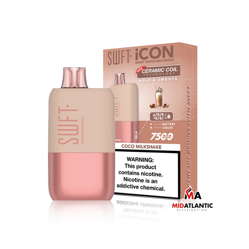SWFT Icon 7500 Puffs 50mg 17mL Smart Disposable w/ Ceramic Coil ...