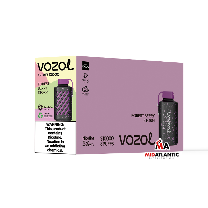 Vozol Gear 10,000 Puffs 50mg 20mL Disposables *Display of 5*