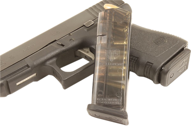 ETS Group 10-Rd 9mm Luger Clear Polymer Pistol Mag for Glock 26/19 Gen1 ...