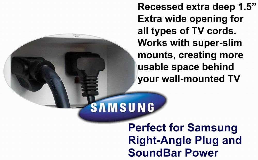 PowerBridge TWO-PRO-6 Cable Management System with Dual Power for Wall ...
