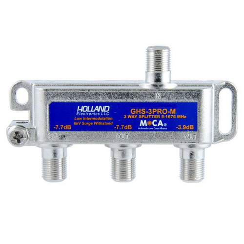 GHS-3PRO-M CATV MoCA Rated 3-Way Splitter - Holland Electronics